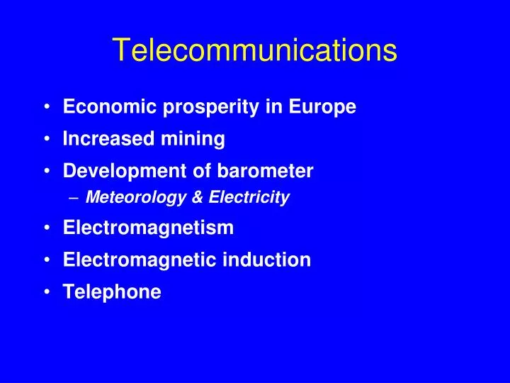 PPT - Telecommunications PowerPoint Presentation, free download - ID ...