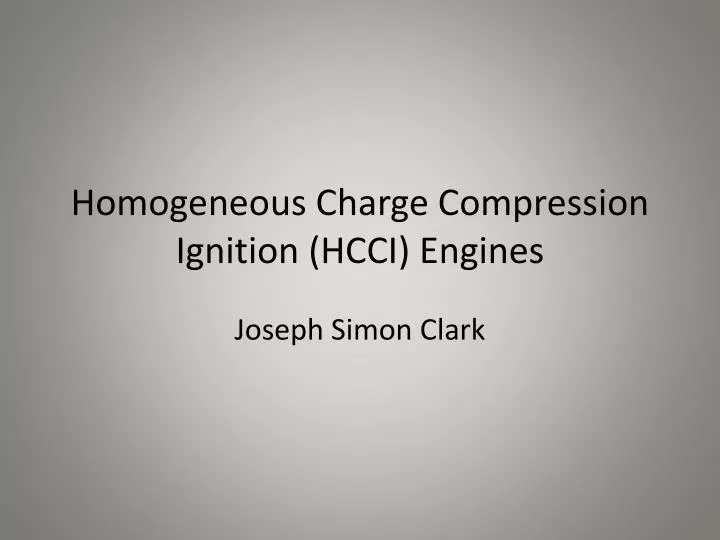 PPT - Homogeneous Charge Compression Ignition (HCCI) Engines PowerPoint ...