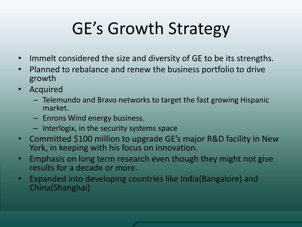 PPT - GE’s Growth Strategy: The Immelt Initiative PowerPoint ...