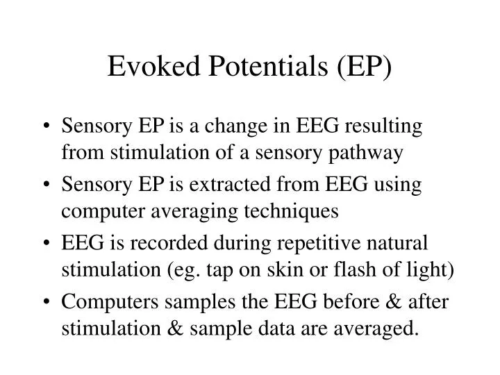 PPT - Evoked Potentials (EP) PowerPoint Presentation, free download ...