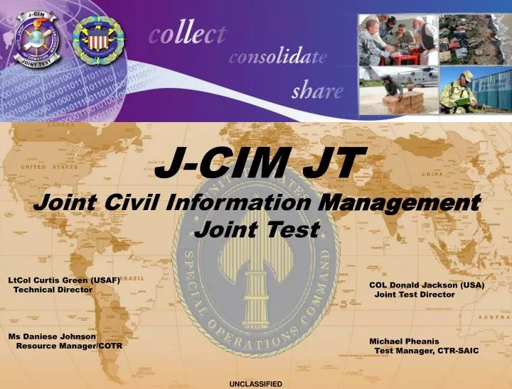 PPT - J-CIM JT Joint Civil Information Management Joint Test PowerPoint ...
