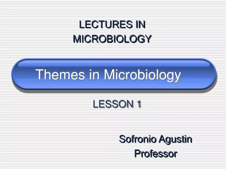 PPT - Themes in Microbiology PowerPoint Presentation, free download ...