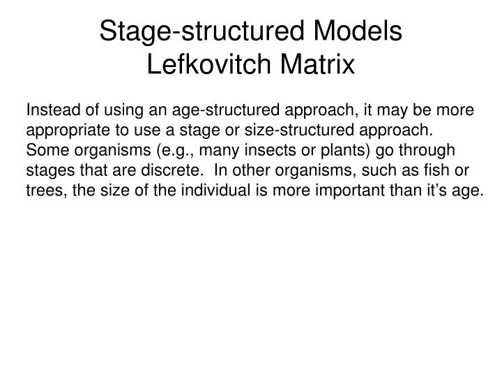 PPT - What is the Leslie Matrix? PowerPoint Presentation - ID:6597725