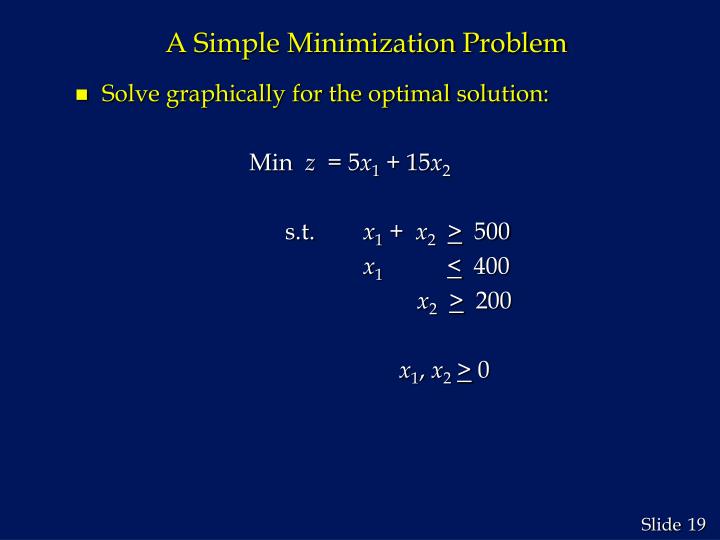 PPT - Chapter 2 An Introduction to Linear Programming : Graphical and ...