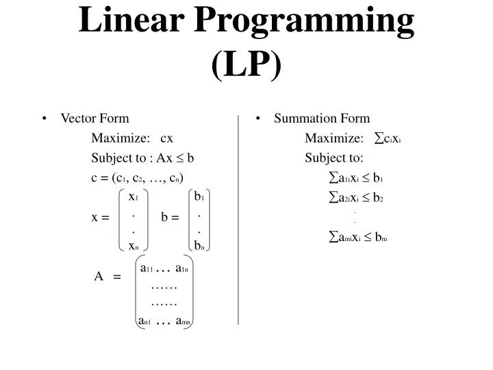 Ppt Linear Programming Lp Powerpoint Presentation Free Download 3418