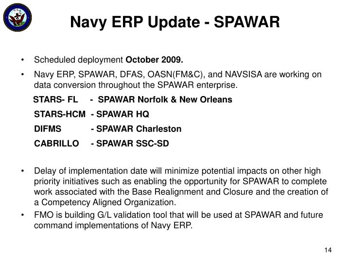 PPT - DRAFT Navy ERP 2008 Update PowerPoint Presentation - ID:6597978
