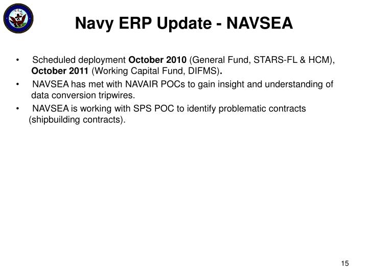 PPT - DRAFT Navy ERP 2008 Update PowerPoint Presentation - ID:6597978