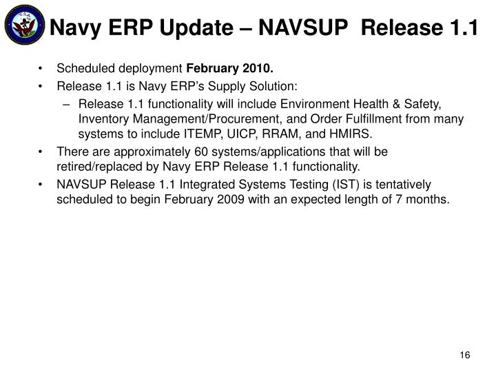PPT - DRAFT Navy ERP 2008 Update PowerPoint Presentation - ID:6597978