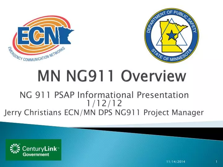 PPT - MN NG911 Overview PowerPoint Presentation, free download - ID:6597995