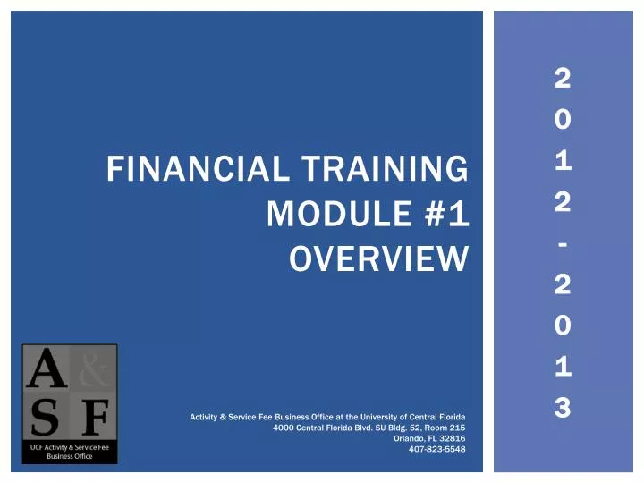 PPT - Financial Training Module #1 Overview PowerPoint Presentation ...