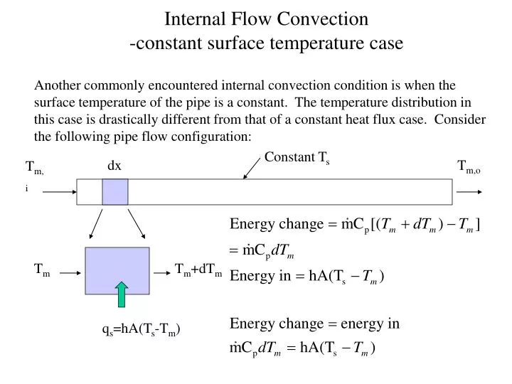 PPT - Internal Flow Convection -constant surface temperature case PowerPoint Presentation - ID ...