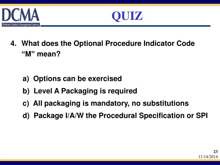 PPT - MIL-STD-2073-1D (1) Packaging Requirement Codes Prepared By ...