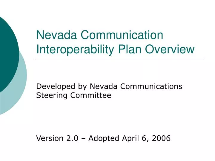 PPT - Nevada Communication Interoperability Plan Overview PowerPoint ...