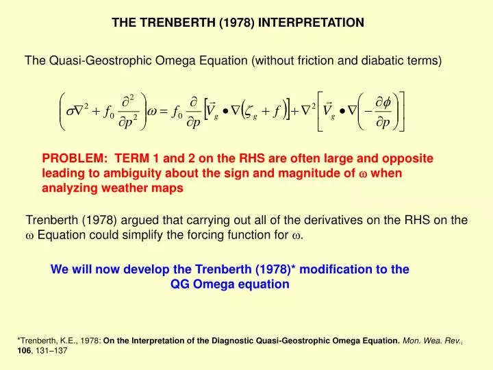 PPT - The Quasi-Geostrophic Omega Equation (without friction and ...