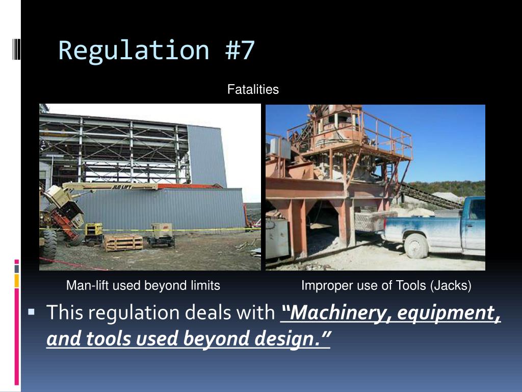 PPT - Regulations MSHA WILL Check during Your next inspection ...