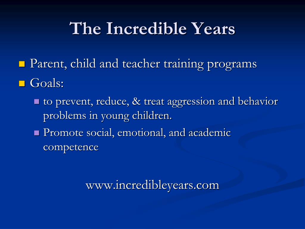 PPT - EARLY CHILDHOOD MENTAL HEALTH CONSULTATION AND INCREDIBLE YEARS ...