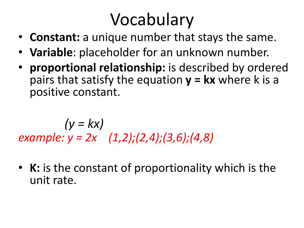 Ppt Constant Of Proportionality Powerpoint Presentation Free