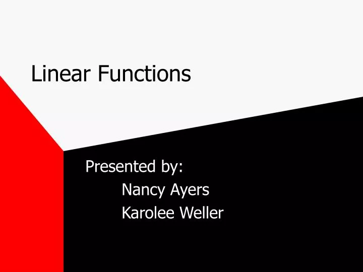 PPT - Linear Functions PowerPoint Presentation, free download - ID:6601618