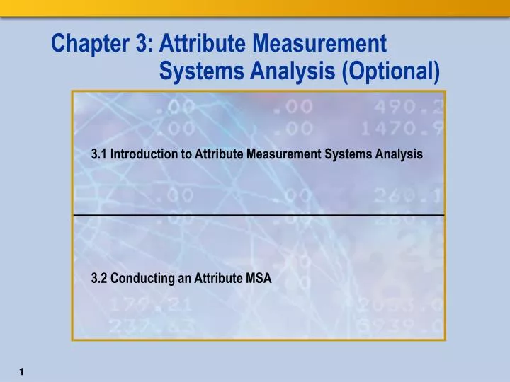 PPT - Chapter 3: Attribute Measurement Systems Analysis (Optional) PowerPoint Presentation - ID ...