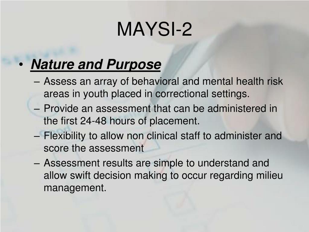 PPT - Massachusetts Youth Screening Instrument Version 2 (MAYSI-2 ...