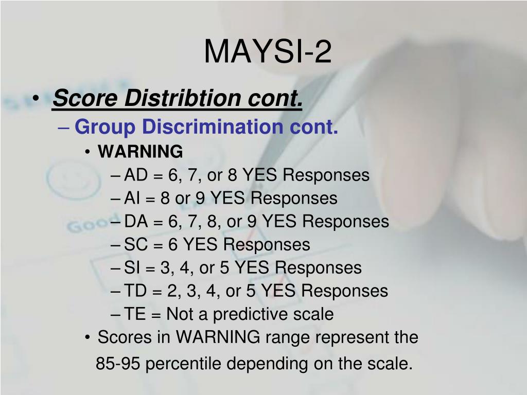 PPT - Massachusetts Youth Screening Instrument Version 2 (MAYSI-2 ...