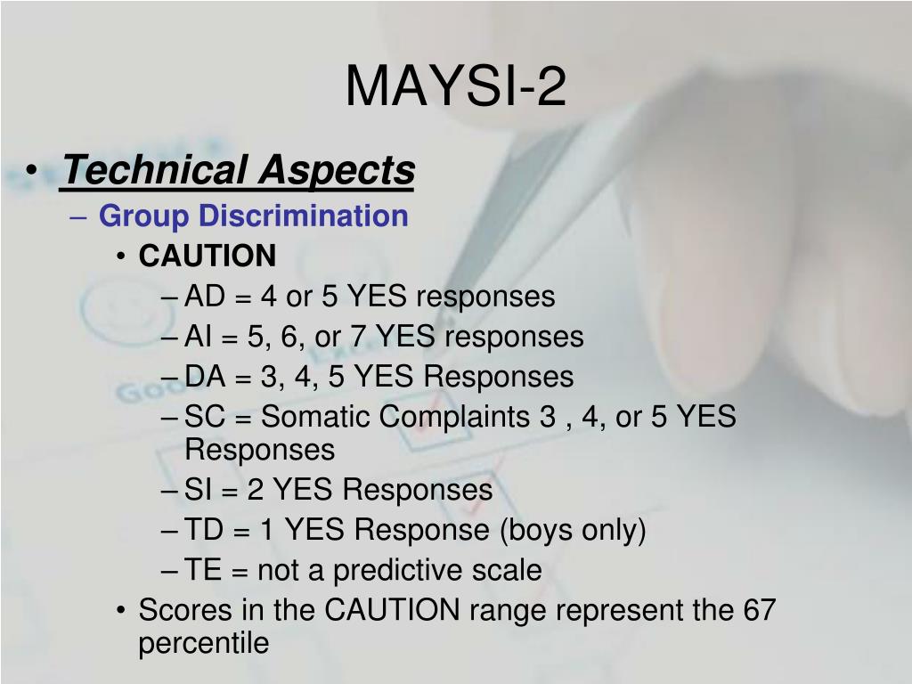 PPT - Massachusetts Youth Screening Instrument Version 2 (MAYSI-2 ...