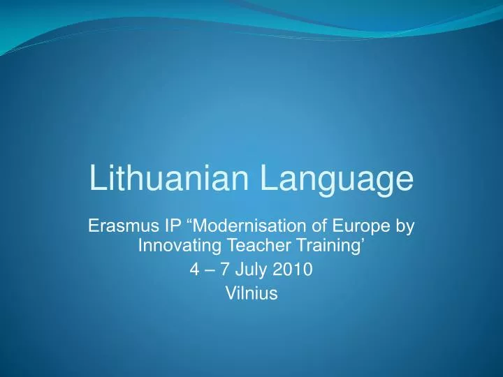 PPT - Lithuanian Language PowerPoint Presentation, free download - ID ...