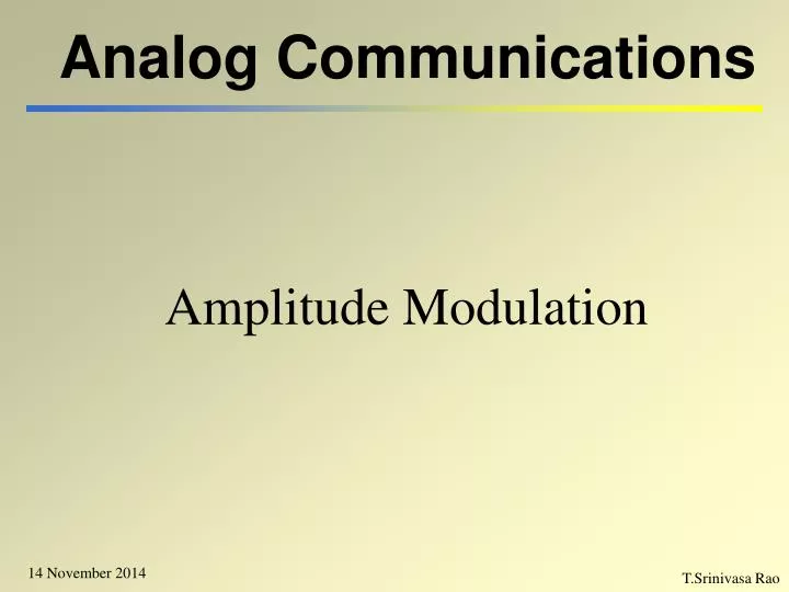 Ppt Analog Communications Powerpoint Presentation Free Download Id