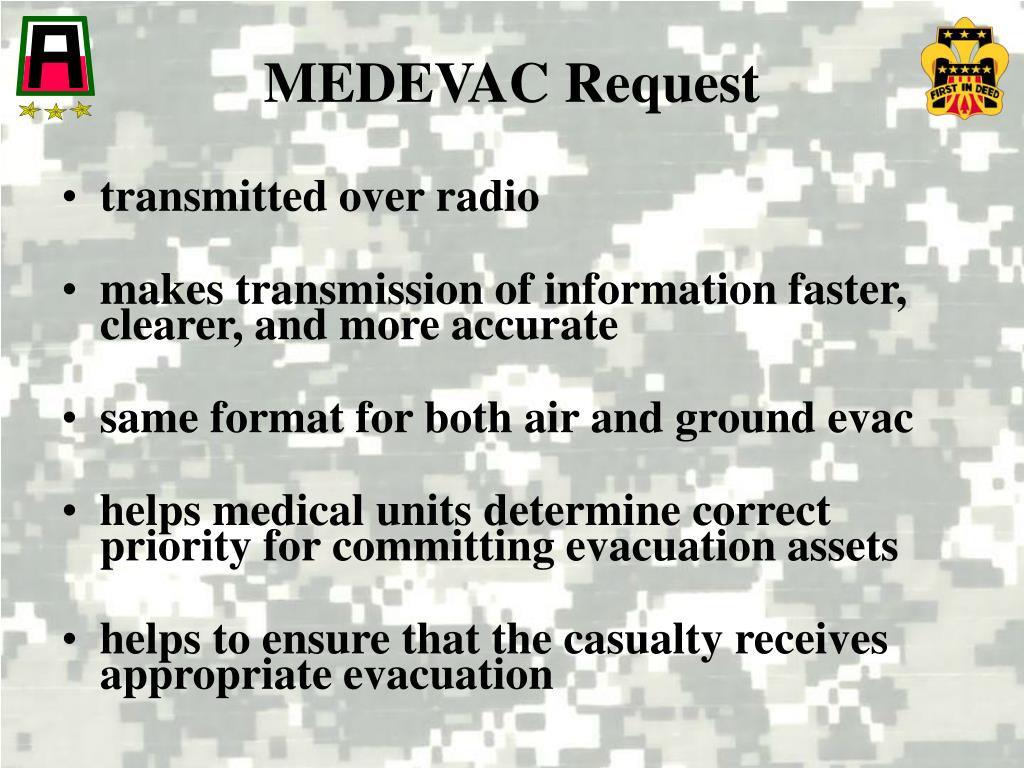 PPT - Requesting Medical Evacuation (MEDEVAC) PowerPoint Presentation ...