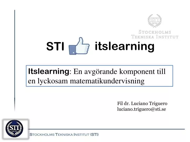 PPT - itslearning PowerPoint Presentation, free download - ID:6603737