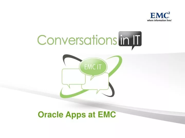 PPT - Oracle Apps at EMC PowerPoint Presentation, free download - ID ...