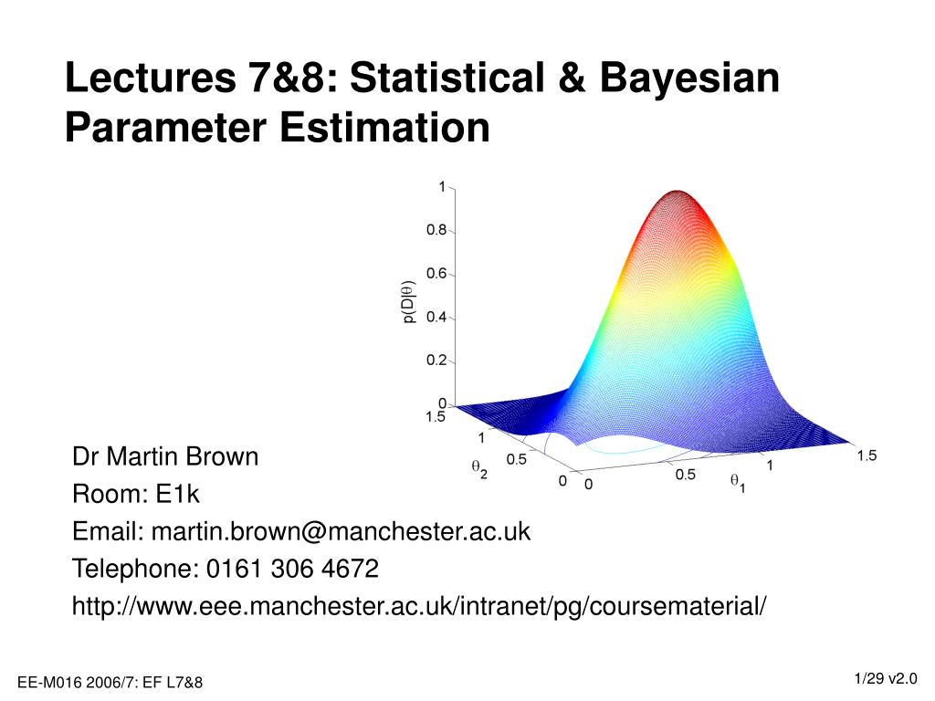 PPT Lectures 7 8 Statistical Bayesian Parameter Estimation 
