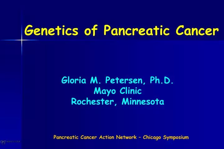 PPT - Genetics of Pancreatic Cancer PowerPoint Presentation, free ...