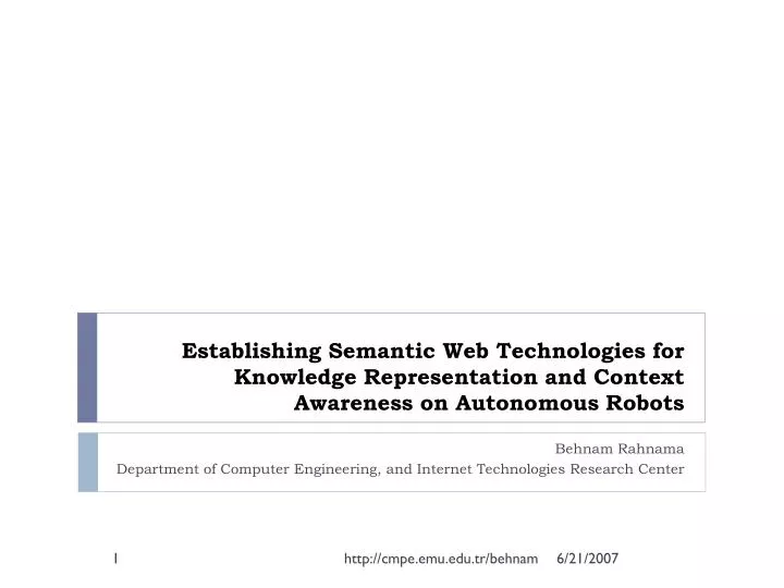 PPT - Behnam Rahnama Department of Computer Engineering, and Internet ...