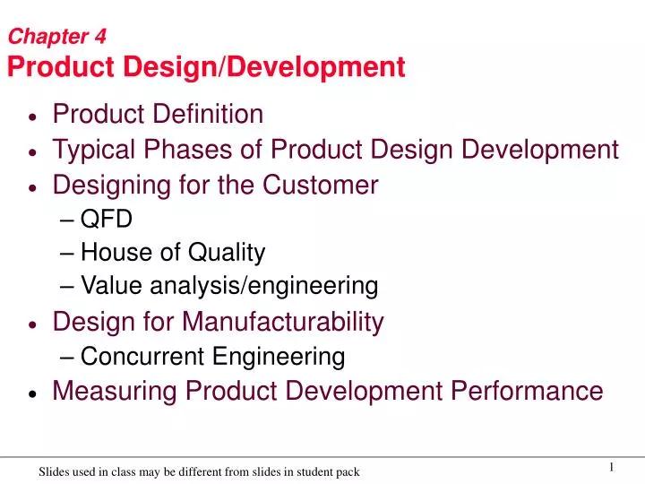 PPT - Chapter 4 Product Design/Development PowerPoint Presentation, free download - ID:6606821