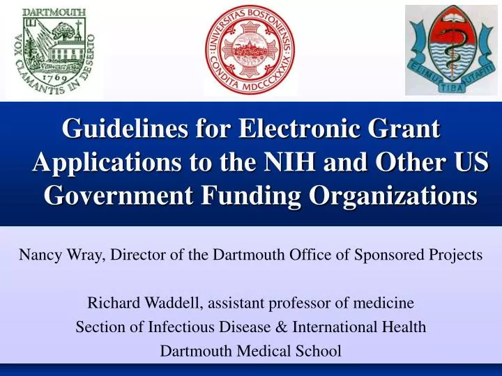PPT - Nancy Wray, Director of the Dartmouth Office of Sponsored ...