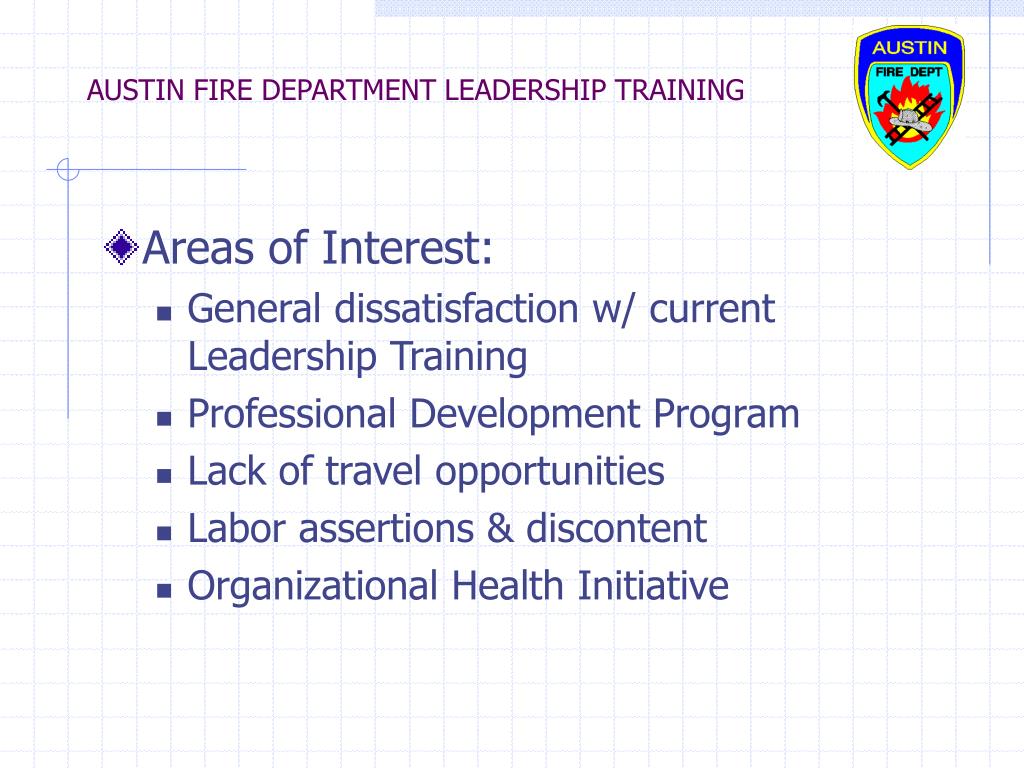 PPT - AUSTIN FIRE DEPARTMENT LEADERSHIP TRAINING PowerPoint ...