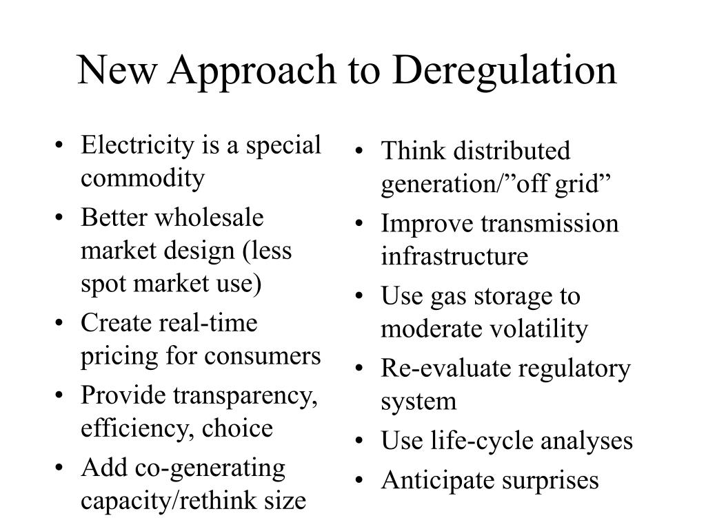 PPT - Electricity Deregulation and the California Energy Crisis ...