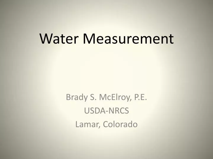 PPT - Water Measurement PowerPoint Presentation, free download - ID:6608105