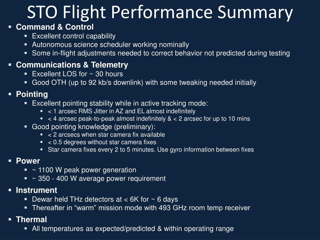 PPT - STO Mission Highlights & GUSSTO Mission Concept Pietro Bernasconi ...
