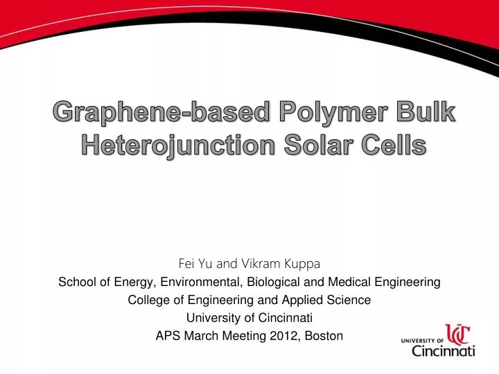 PPT - Graphene-based Polymer Bulk Heterojunction Solar Cells PowerPoint ...