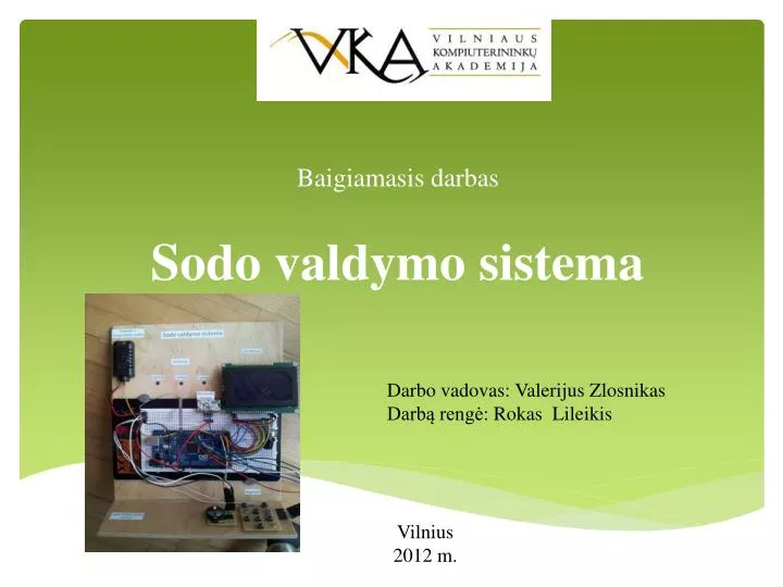 PPT - Baigiamasis darbas PowerPoint Presentation, free download - ID:6610896