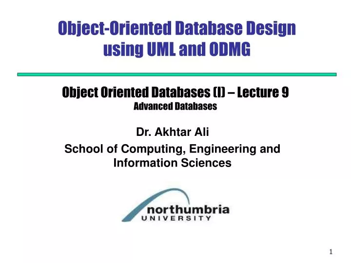 Ppt Object Oriented Database Design Using Uml And Odmg Powerpoint Presentation Id6611620