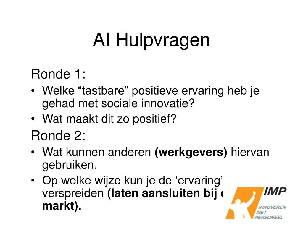 PPT - Sociale Innovatie als ondernemingsstrategie WORKSHOP 15.50 - 17. ...