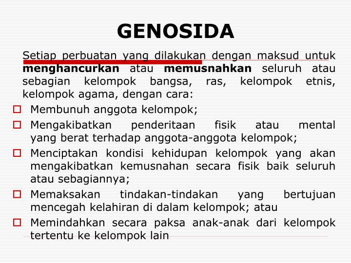 PPT - PELANGGARAN HAM BERAT DAN PENGADILAN HAM PowerPoint Presentation ...