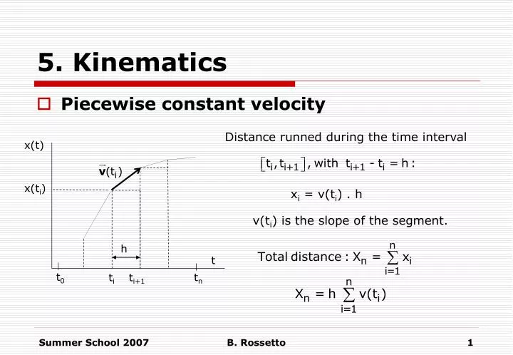 PPT - 5. Kinematics PowerPoint Presentation, free download - ID:6614534