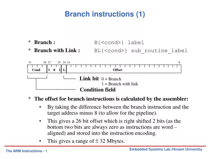 PPT - Branch instructions (1) PowerPoint Presentation, free download ...