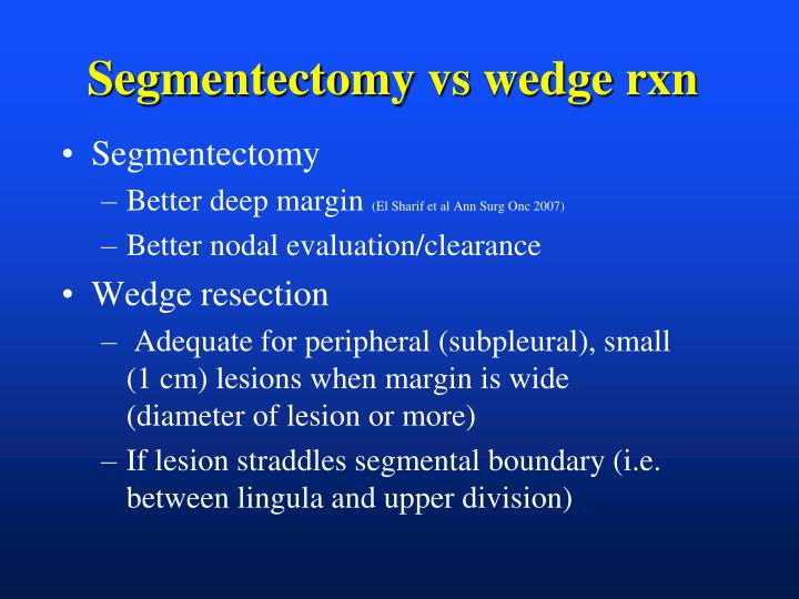 PPT - VATS Segmentectomy AATS Focus on Lung Cancer Boston Nov 2012 ...
