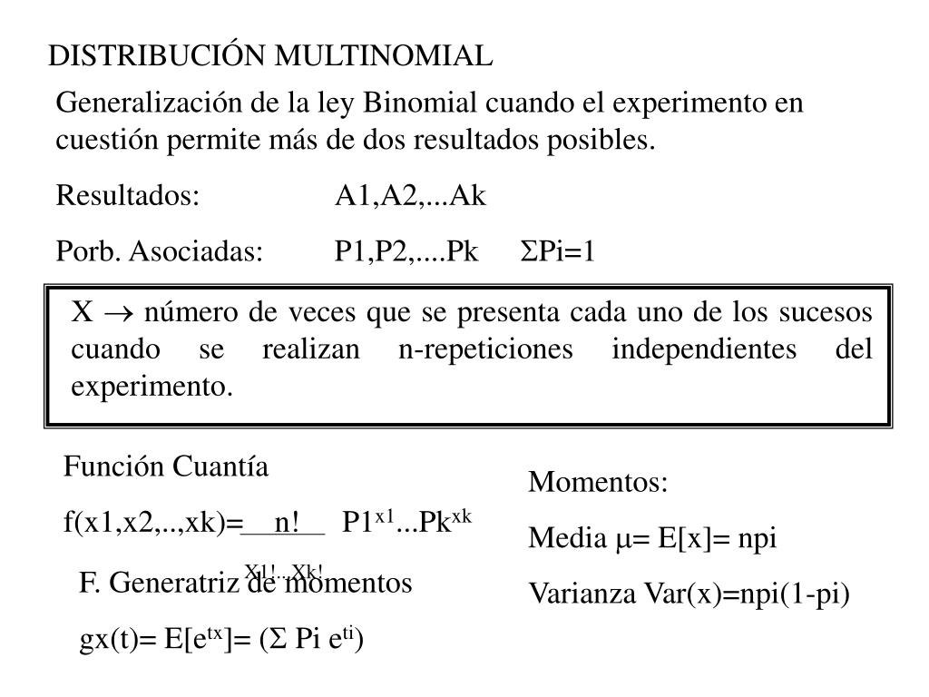 PPT - LECCIÓN 4: ALGUNAS DISTRIBUCIONES DE PROBABILIDAD DISCRETAS ...