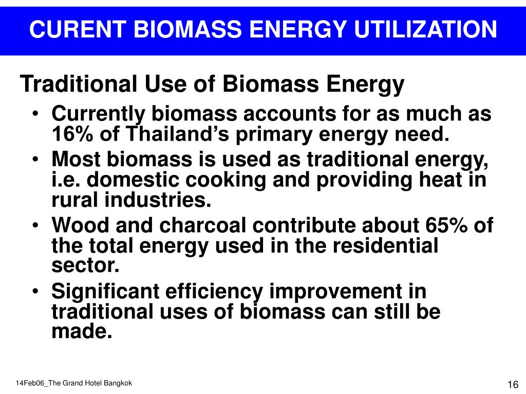 PPT - OVERVIEW OF “BIOMASS TO ENERGY” IN THAILAND : The Current ...